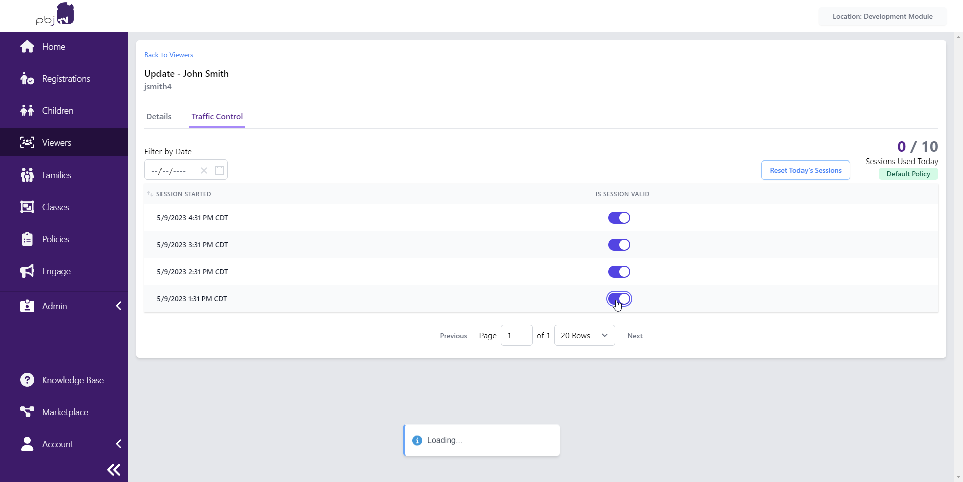 Traffic Control – PB&J TV (Admin Only)